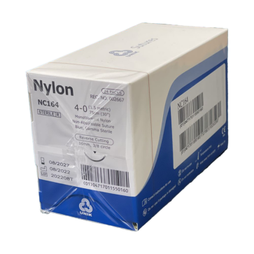 Nylon Blue Monofilament with Needle 4-0 | Non-Absorbable Surgical ...