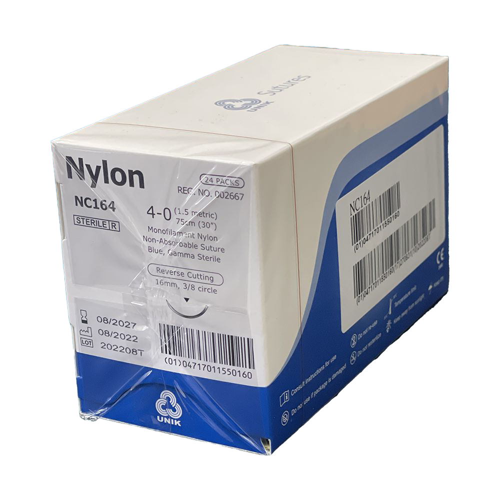 Nylon Blue Monofilament with Needle 4-0 | Non-Absorbable Surgical ...